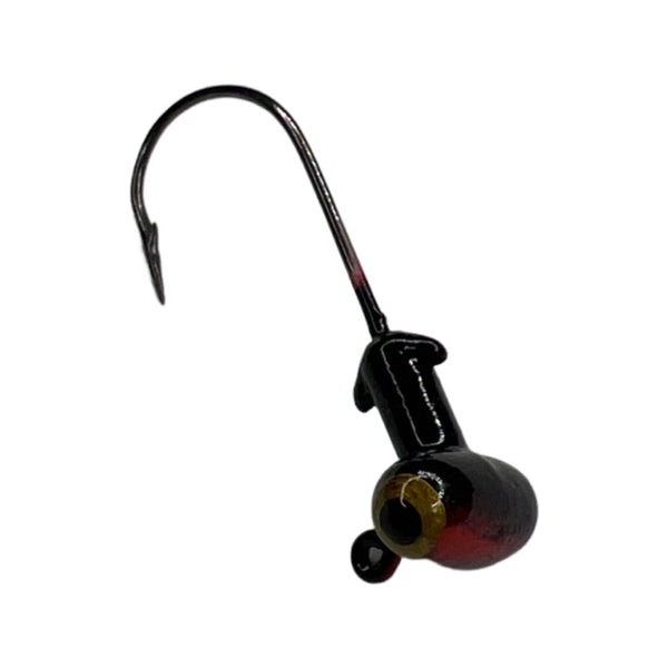 Pure Crappie 1/8 Ounce Hawg Head Jigs 5pc. - Black - Pure Crappie Tackle Co