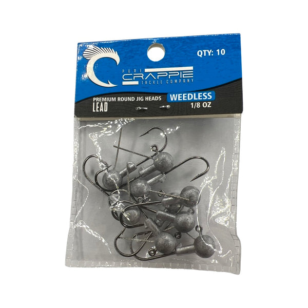 Pure Crappie Weedless Jigs 10pk Lead - Pure Crappie Tackle Co